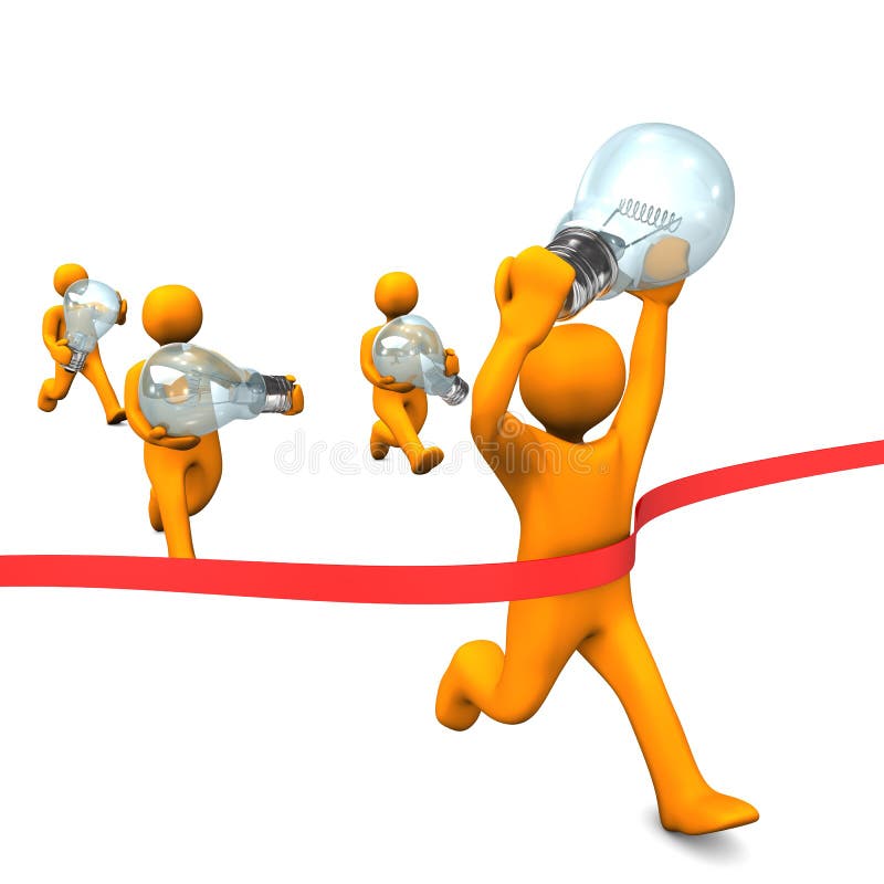 Competencia de la idea stock de ilustración. Ilustración de acabado ...
