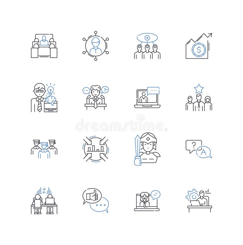 Competency Enhancement Line Icons Collection. Development, Skills ...