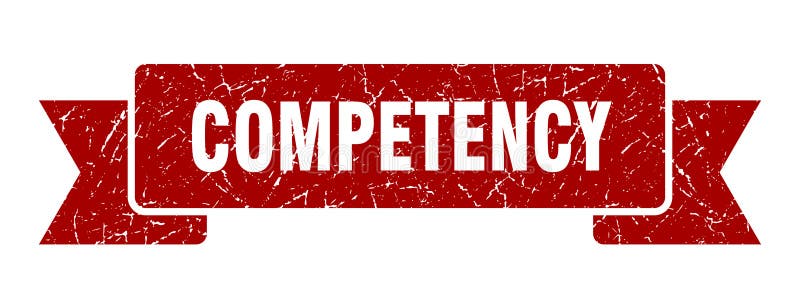 Competency ribbon sign stock vector. Illustration of competent - 158356195