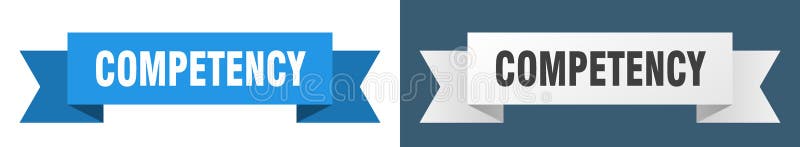 Competency Ribbon. Competency Isolated Paper Sign. Banner Stock Vector ...