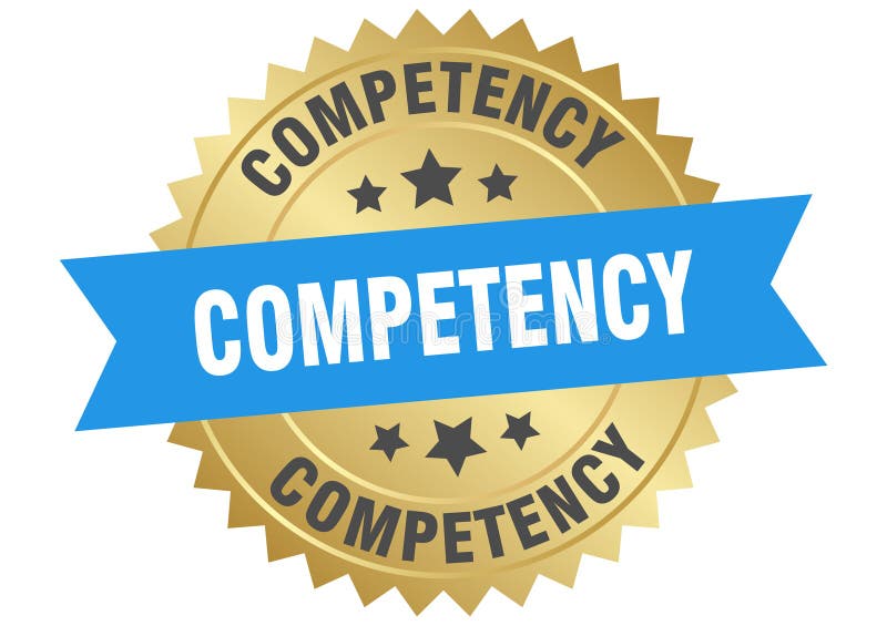 Competency Round Orange Grungy Isolated Stamp Stock Vector ...