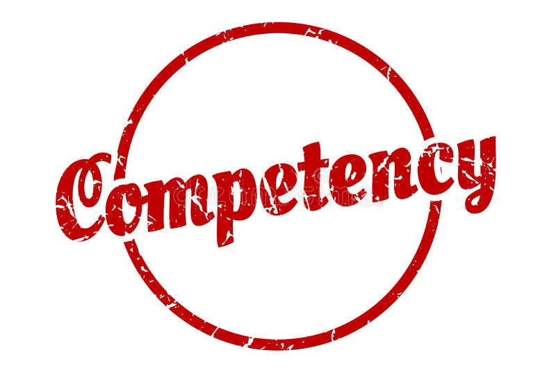 Competency Sign. Competency Round Vintage Stamp Stock Vector ...