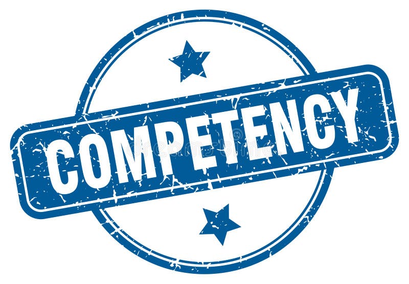 Competency Red Grunge Round Vintage Stamp Stock Vector - Illustration ...