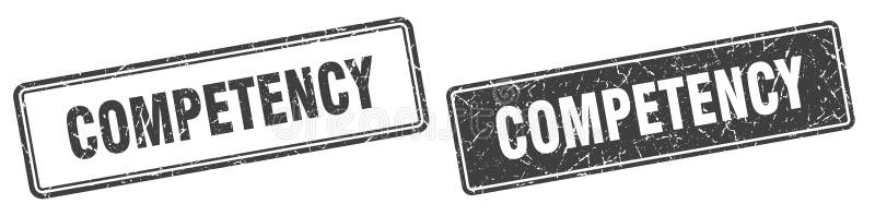 Competency Stamp Set. Competency Square Grunge Sign Stock Vector ...