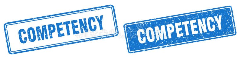 Competency Stamp Set. Competency Square Grunge Sign Stock Vector ...