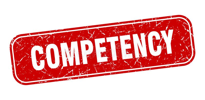 Competency Stamp. Competency Square Grungy Isolated Sign Stock Vector ...