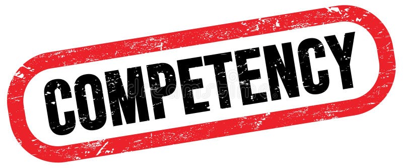 COMPETENCY, Text Written on Red-black Stamp Sign Stock Illustration ...