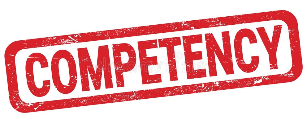 COMPETENCY Text Written on Red Rectangle Stamp Stock Illustration ...