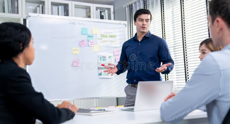 Competent Office Workers from Various Nationalities in the Meeting Room ...