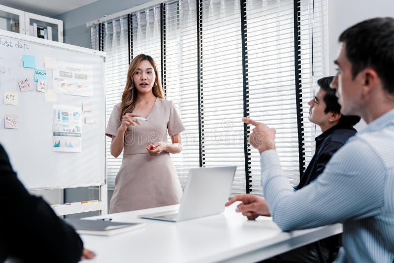 Competent Office Workers from Various Nationalities in the Meeting Room ...