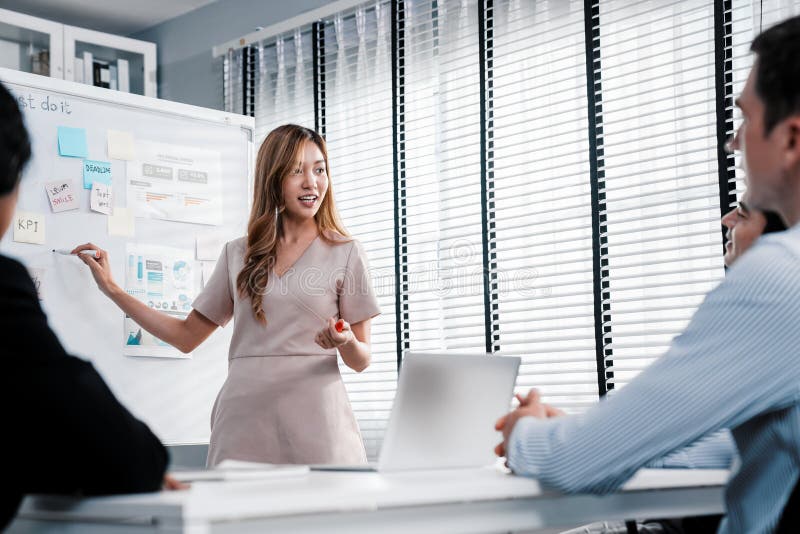 Competent Office Workers from Various Nationalities in the Meeting Room ...