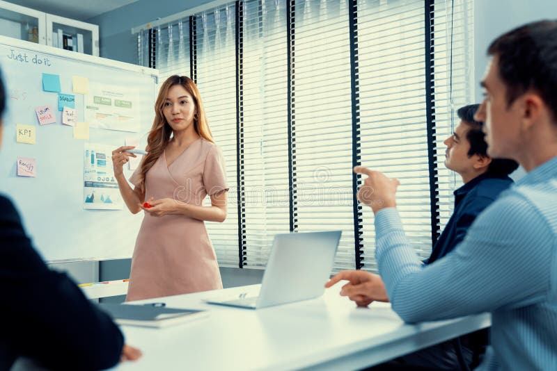 Competent Office Workers from Various Nationalities in the Meeting Room ...