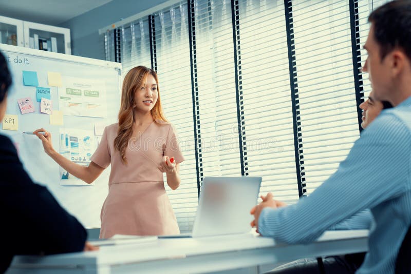 Competent Office Workers from Various Nationalities in the Meeting Room ...