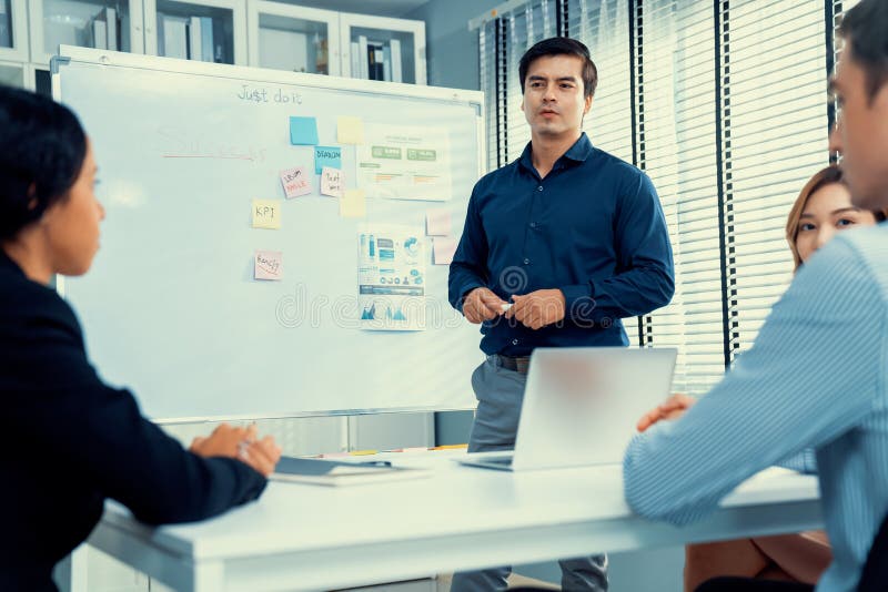 Competent Office Workers from Various Nationalities in the Meeting Room ...