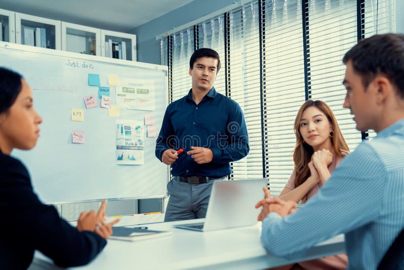 Competent Office Workers from Various Nationalities in the Meeting Room ...