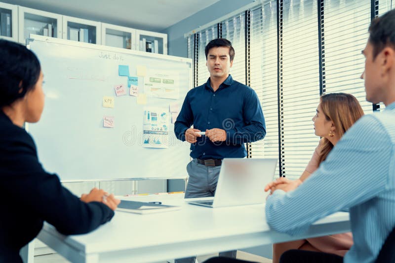 Competent Office Workers from Various Nationalities in the Meeting Room ...