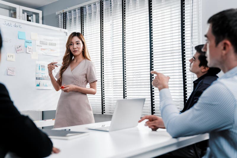 Competent Office Workers from Various Nationalities in the Meeting Room ...