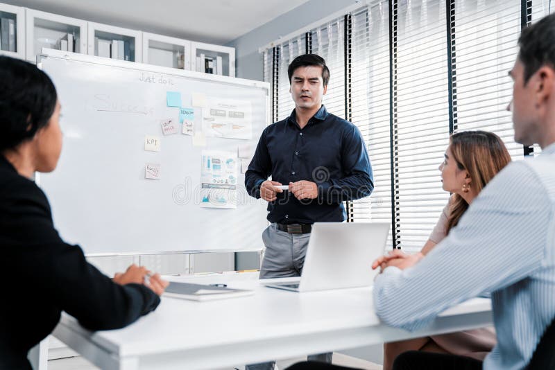 Competent Office Workers from Various Nationalities in the Meeting Room ...