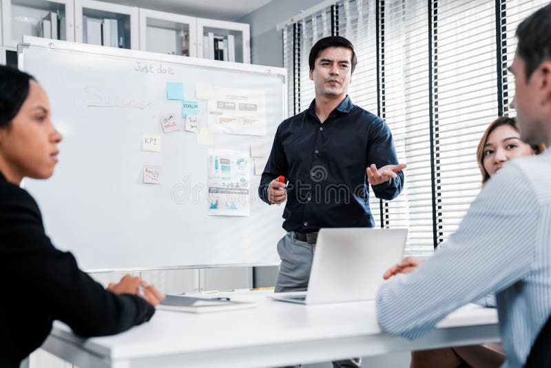 Competent Office Workers from Various Nationalities in the Meeting Room ...