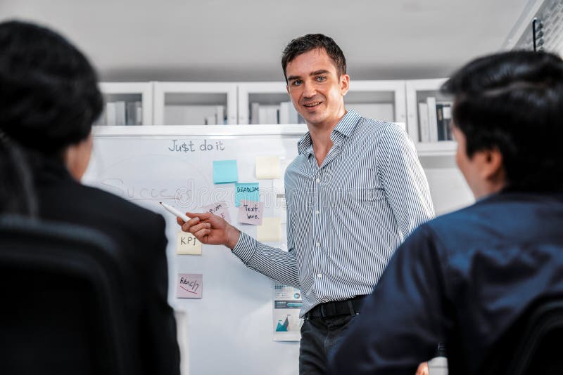 Competent Office Workers from Various Nationalities in the Meeting Room ...