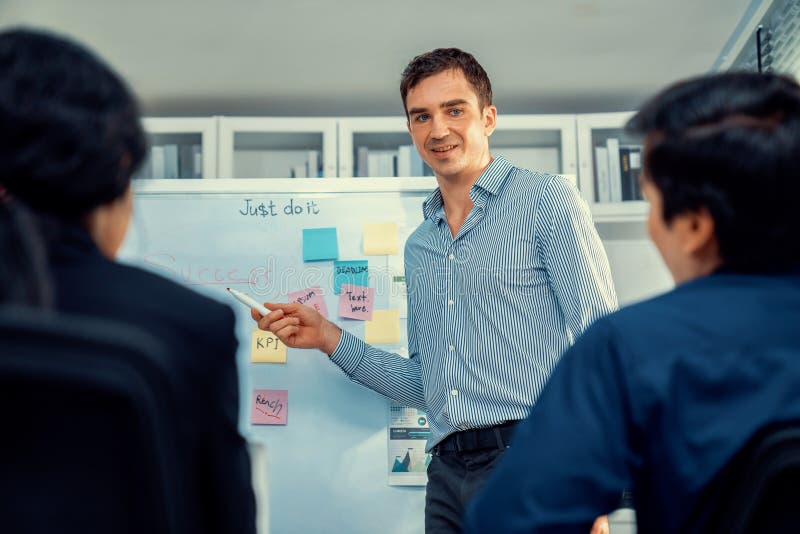Competent Office Workers from Various Nationalities in the Meeting Room ...