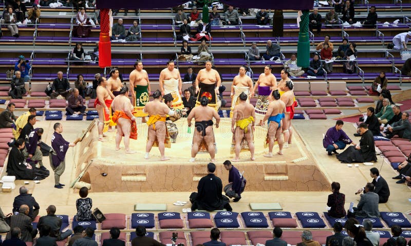 Sumo fotografia editorial. Imagem de cereja, grande, luta - 18391592