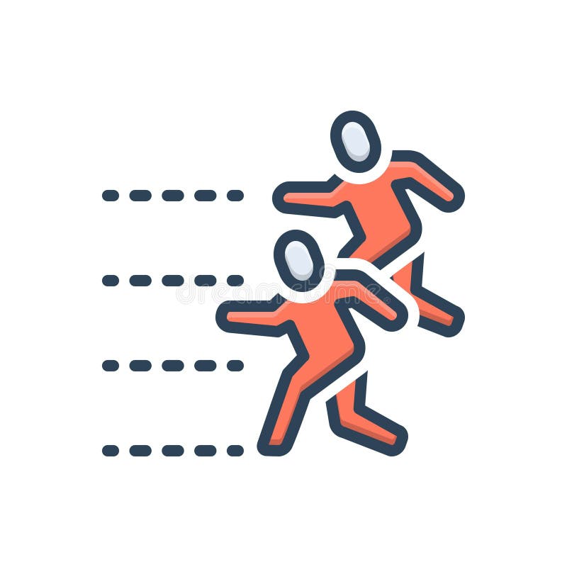 Color Illustration Icon for Competing, Running and Runner Stock Vector ...