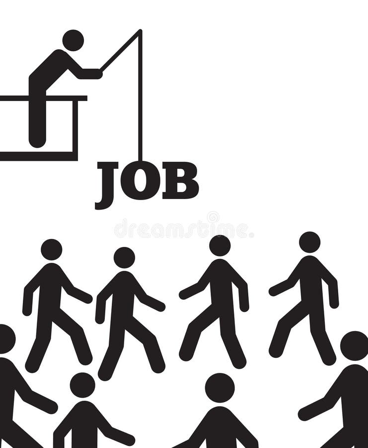 Competing for Job stock illustration. Illustration of jobs - 33642914