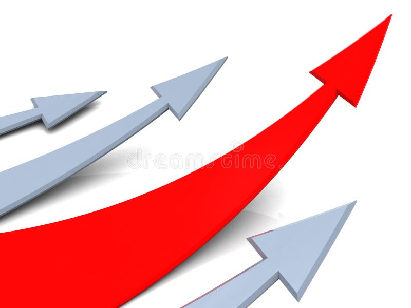 Vector Onwards & Upwards Arrows - 3D Glossy Icon Stock Vector ...