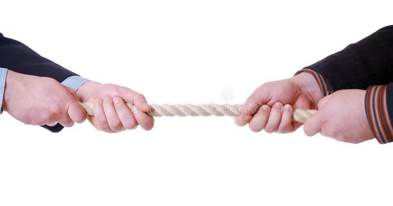 Pulling in the Same Direction Stock Photo - Image of holding ...