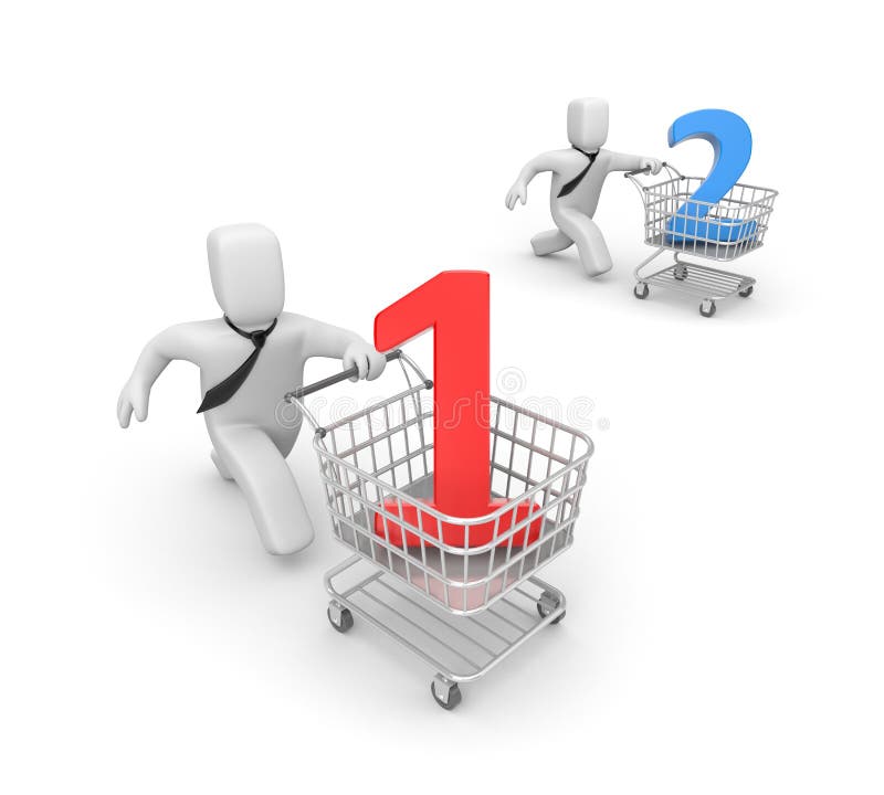 Competition of 3d White People Stock Illustration - Illustration of ...