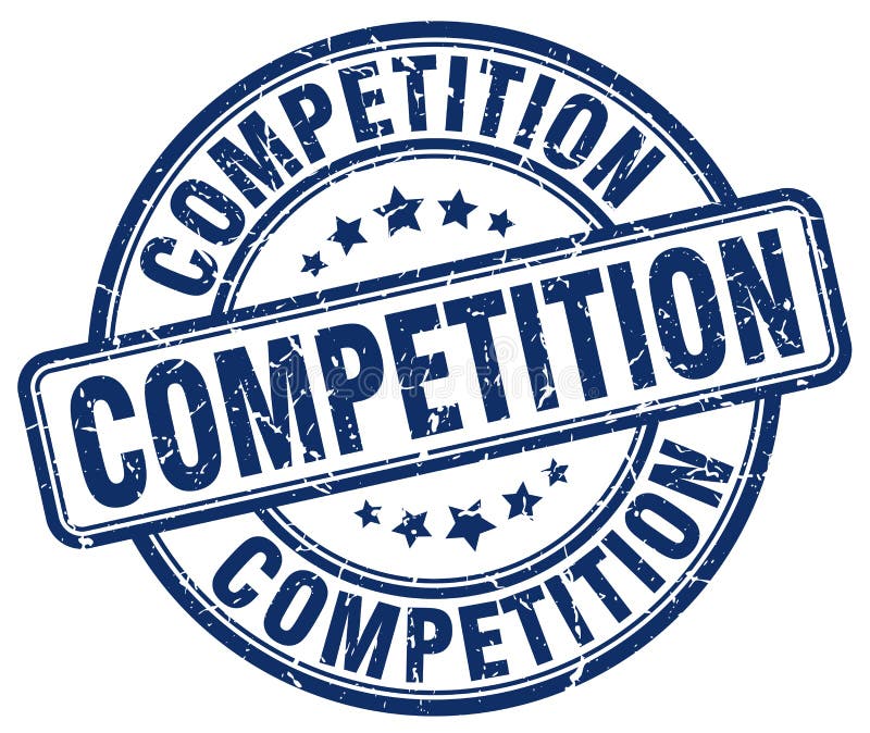 Competition Blue Grunge Stamp Stock Vector - Illustration of circle ...