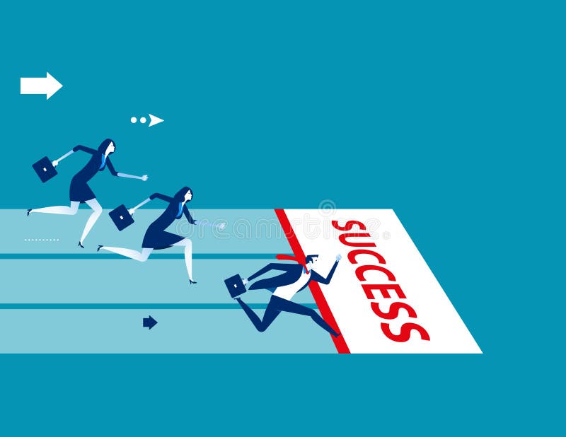 Competition of Business Team. Concept Business Vector Illustration ...