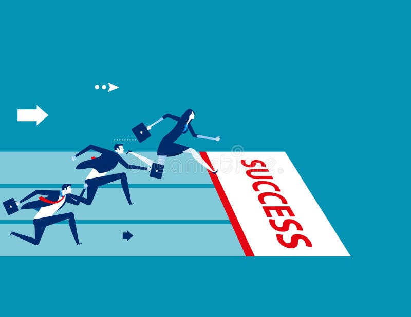 Competition for Business People. Concept Business Strategy Vector ...