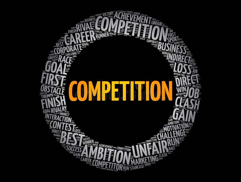 Competition Circle Word Cloud, Business Concept Background Stock ...
