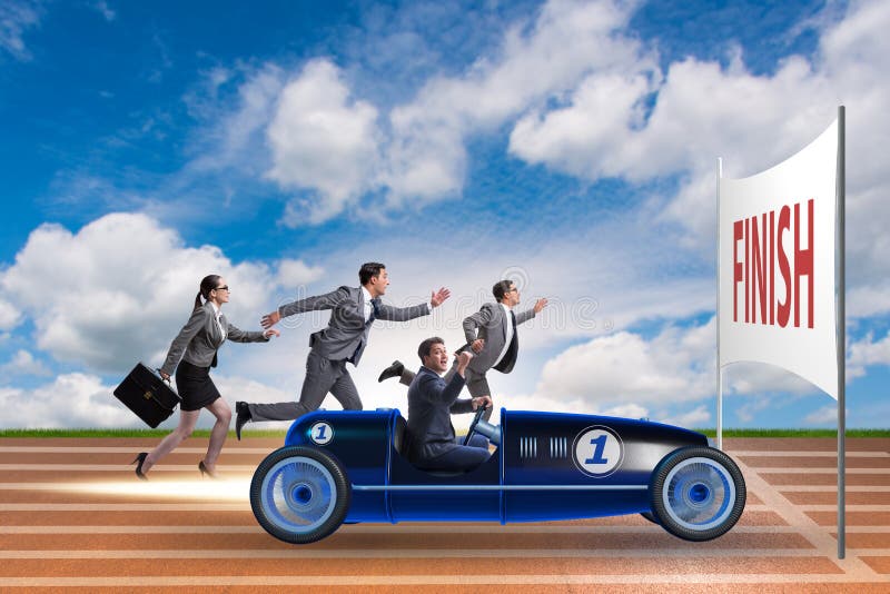 The Competition Concept with Business People Competing Stock Image ...