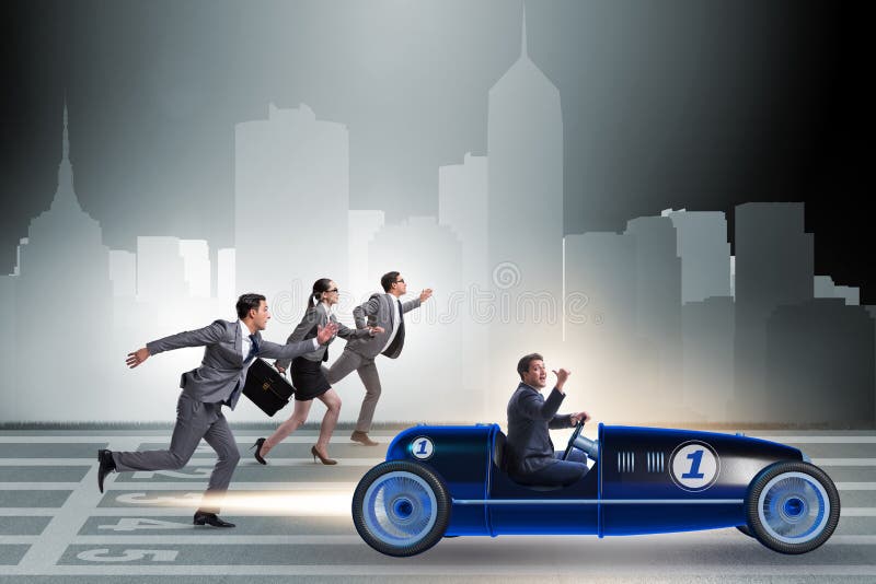 The Competition Concept with Business People Competing Stock Image ...