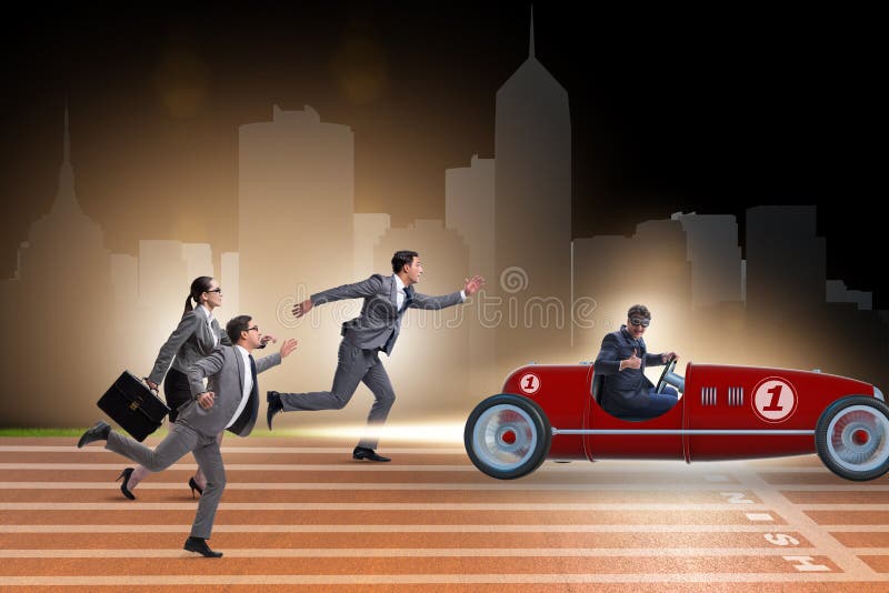 The Competition Concept with Business People Competing Stock Image ...