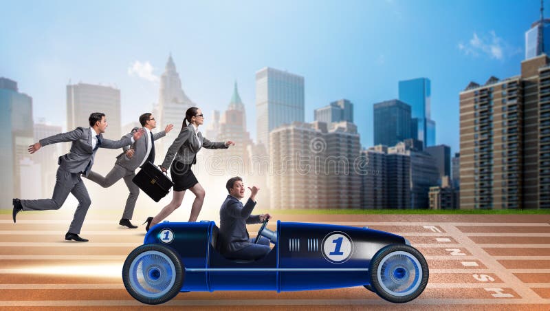 The Competition Concept with Business People Competing Stock Photo ...