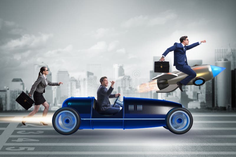 The Competition Concept with Business People Competing Stock Image ...