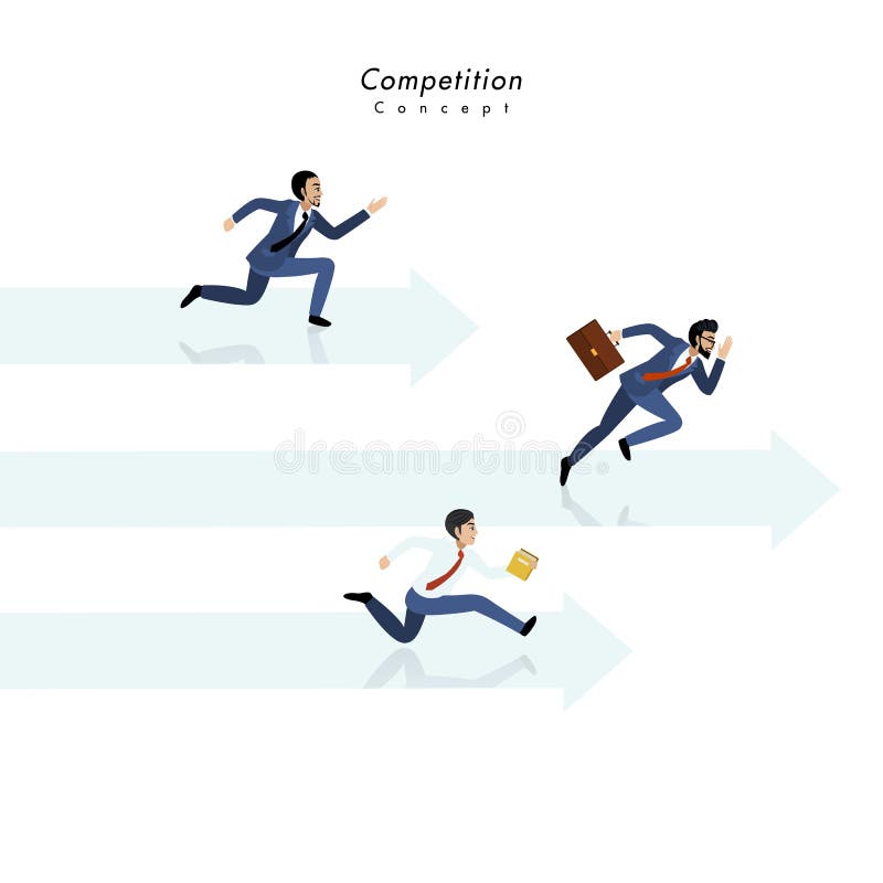 Competition Arrow Illustration Stock Illustration - Illustration of ...