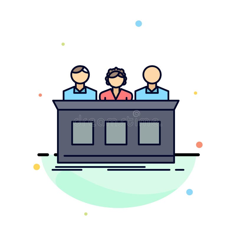 Competition, Contest, Expert, Judge, Jury Flat Color Icon Vector Stock ...
