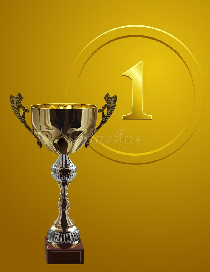 Competition Cup_on_gold_background Stock Vector - Illustration of ...