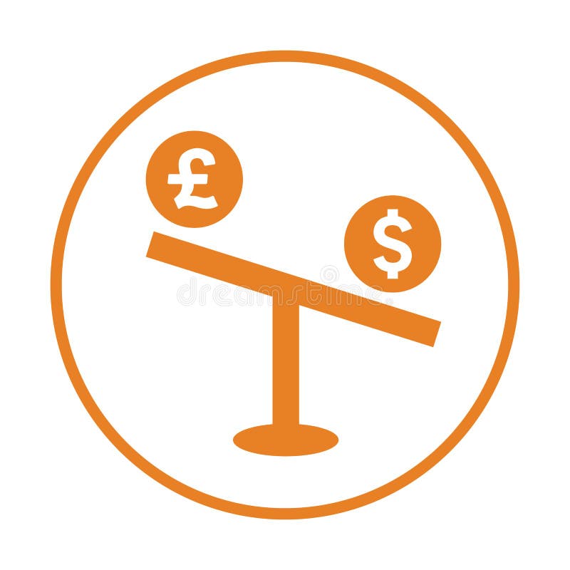 Competition, Currency Rate Icon. Orange Color Vector EPS Stock Vector ...