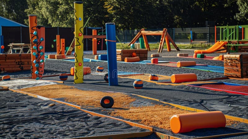 The Competition Field with a New Round Set Up with Different Obstacles ...