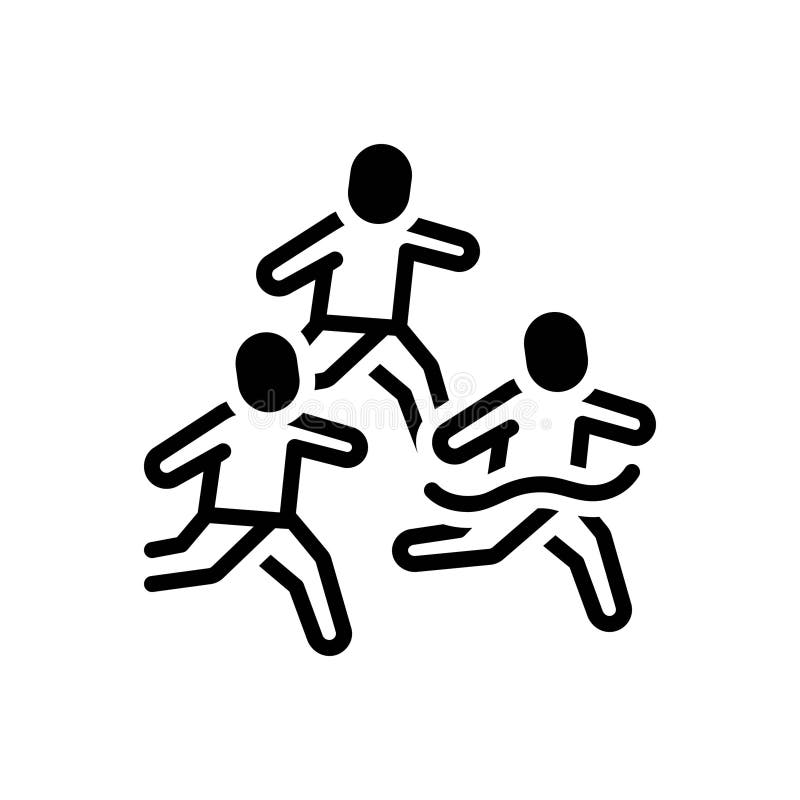 Black Solid Icon for Competition, Contest and Sport Stock Illustration ...