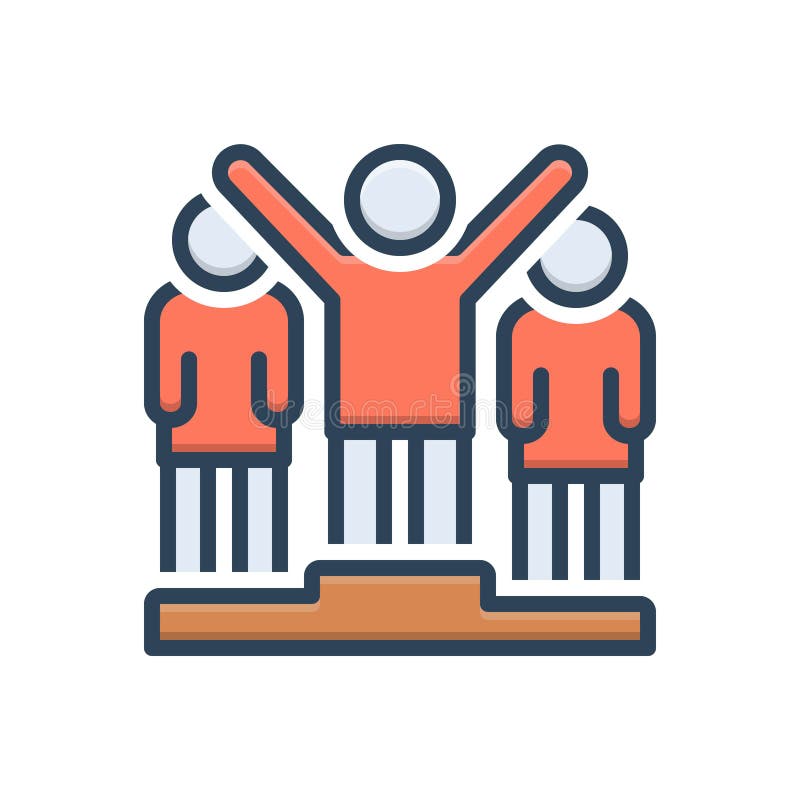Color Illustration Icon for Competition, Contest and Reactance Stock ...