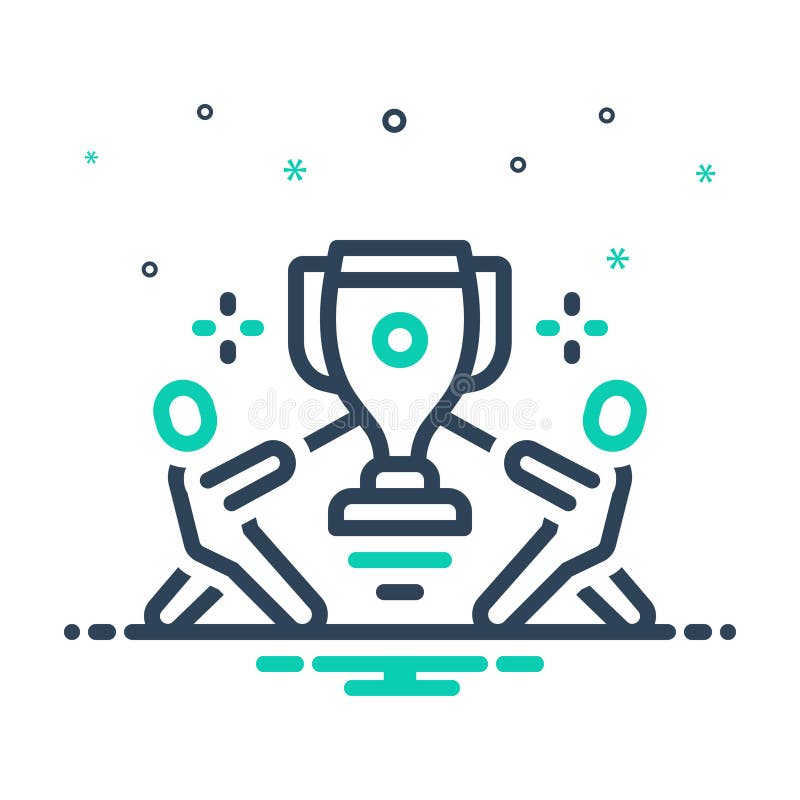 Mix Icon for Competition, Contest and Trophy Stock Vector ...