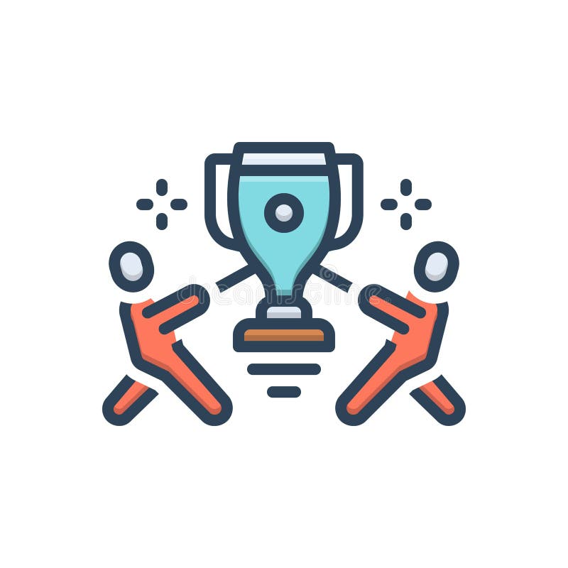 Color Illustration Icon for Competition, Contest and Trophy Stock ...