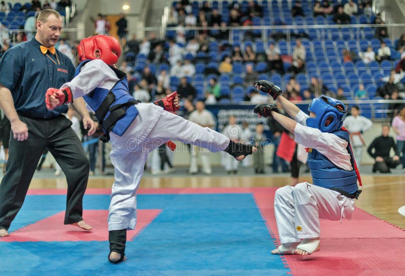 Competition on Kyokushinkai Karate. Editorial Photo - Image of ...